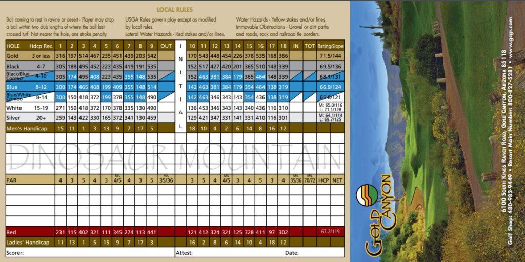 Gold Canyon Dinosaur Mtn Golf Course Review Apache Junction AZ ...